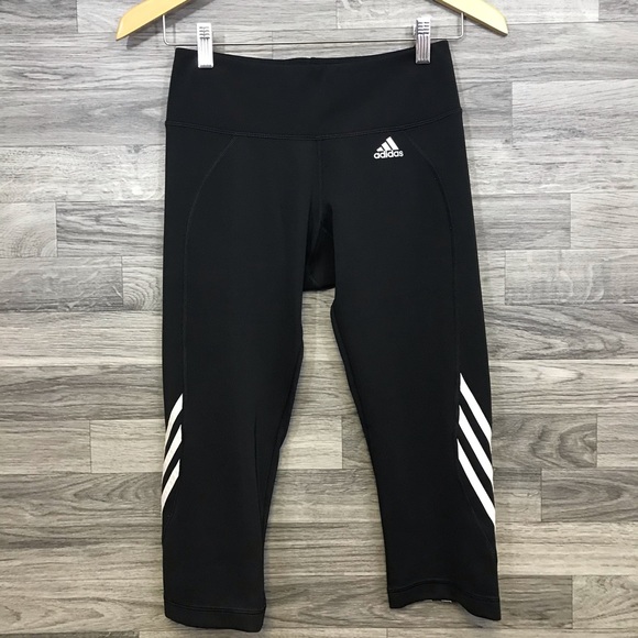 adidas | Pants & Jumpsuits | Adidas Black White Sports Capri | Poshmark